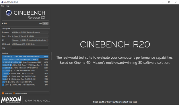 Maxon - Cinebench R20 - Planet 3DNow!
