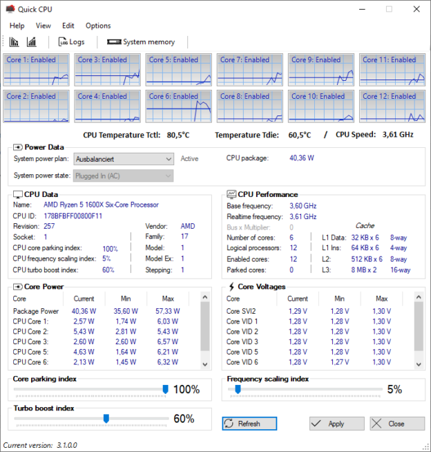 Quick CPU 3.1.0.0 - Planet 3DNow!